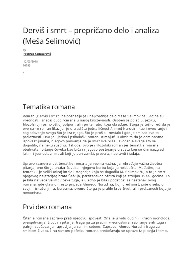 Dervis I SMRT | PDF