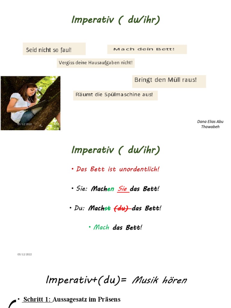 Imperativ (Du Und Ihr) | PDF