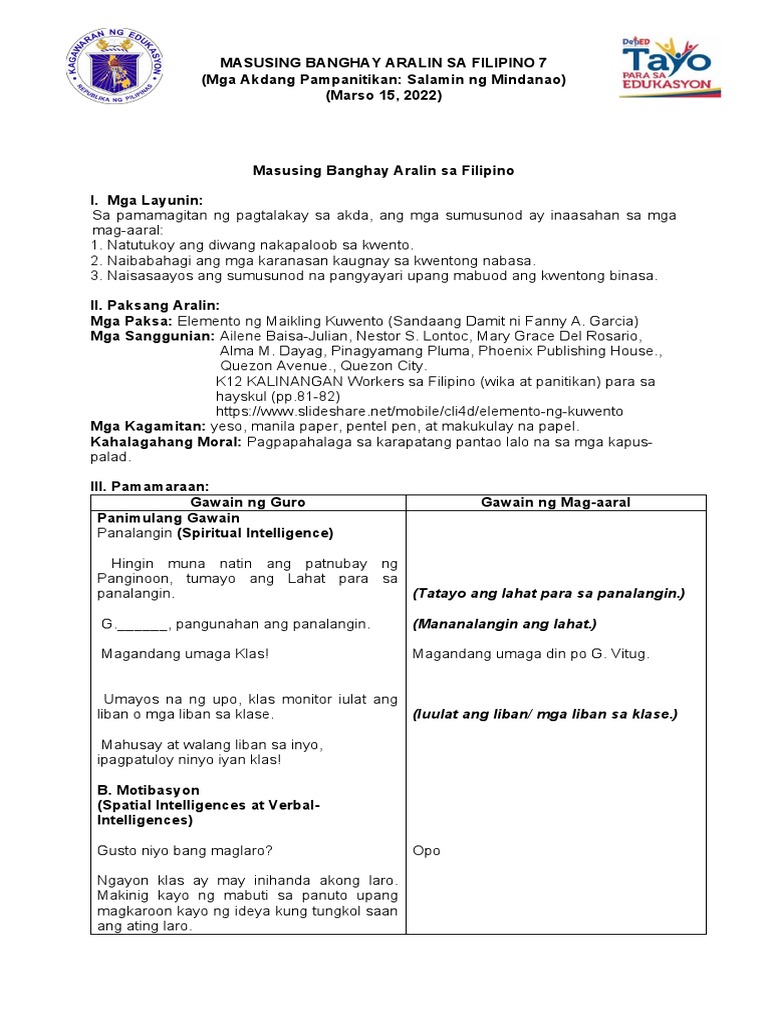 Lesson Plan Grade 8 | PDF