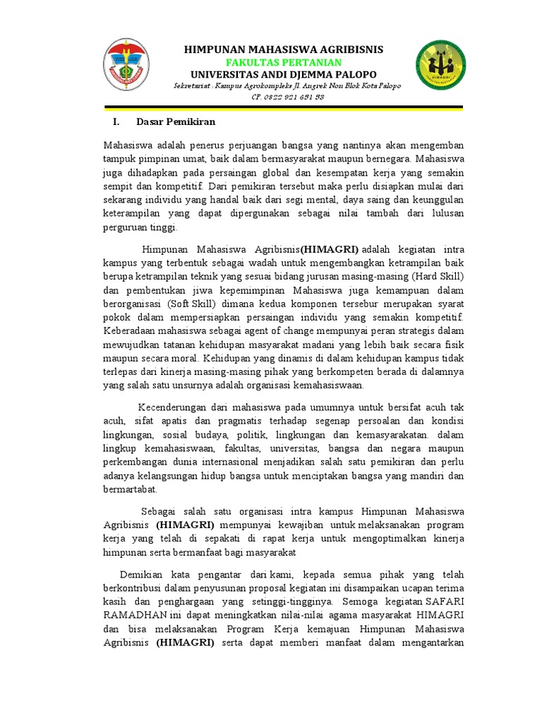 Proposal Agri Safari | PDF