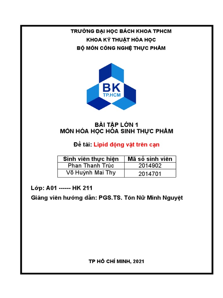 Btl1-Lipid Động Vật Trên Cạn | PDF