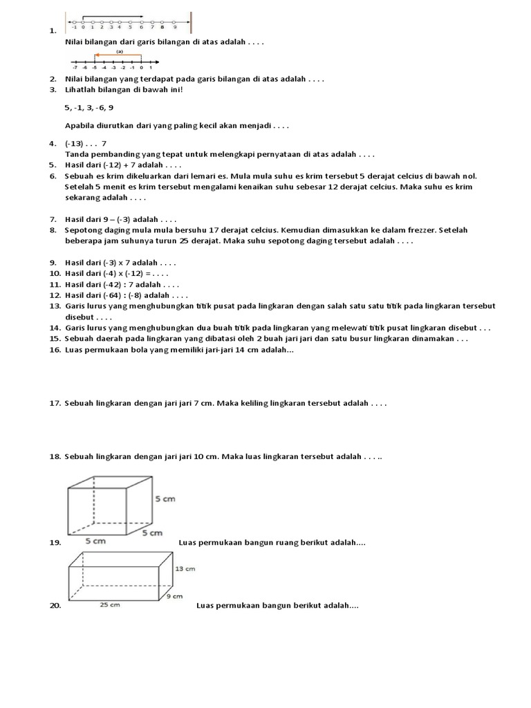 Matematika Kelas 6 | PDF