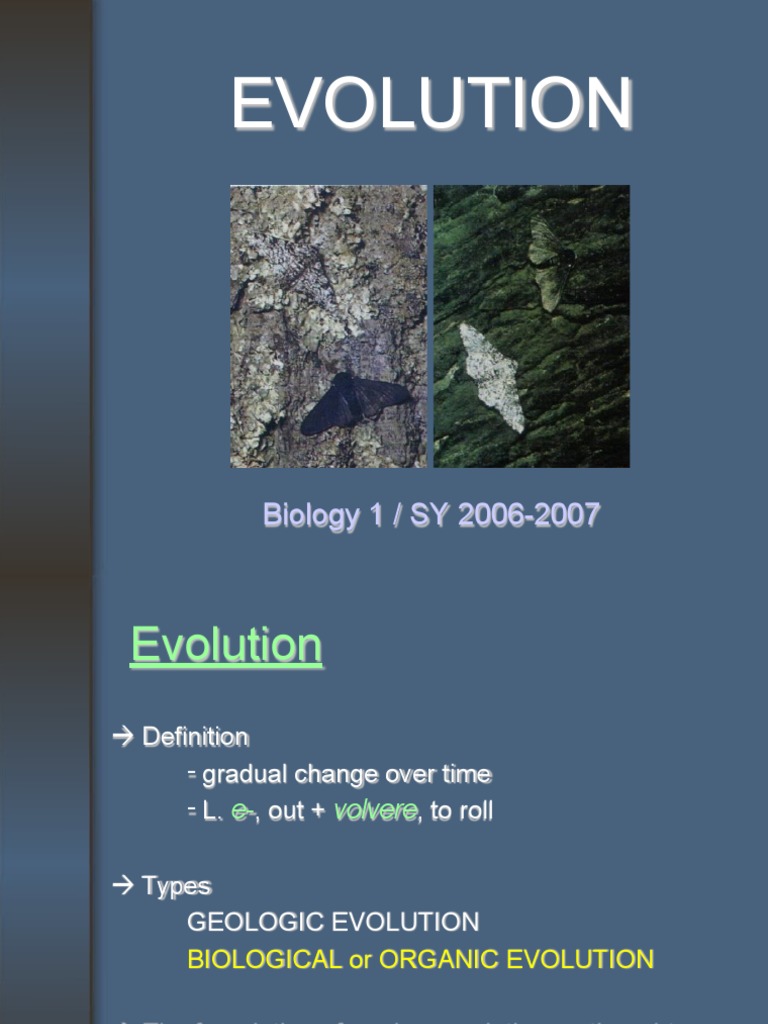 Evolution: Biology 1 / SY 2006-2007 | PDF | Evolution | Charles Darwin
