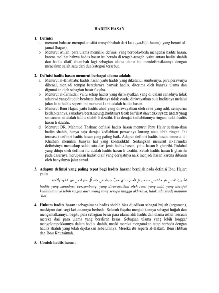 Modul Hadits Hasan | PDF