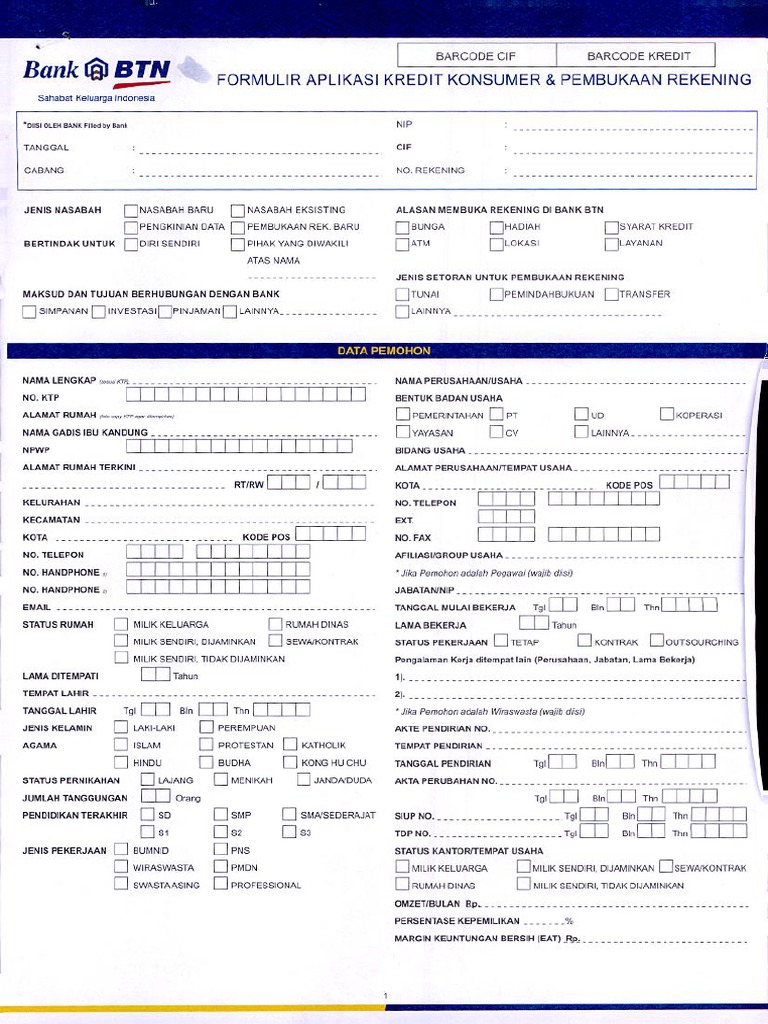 Form Pengajuan | PDF