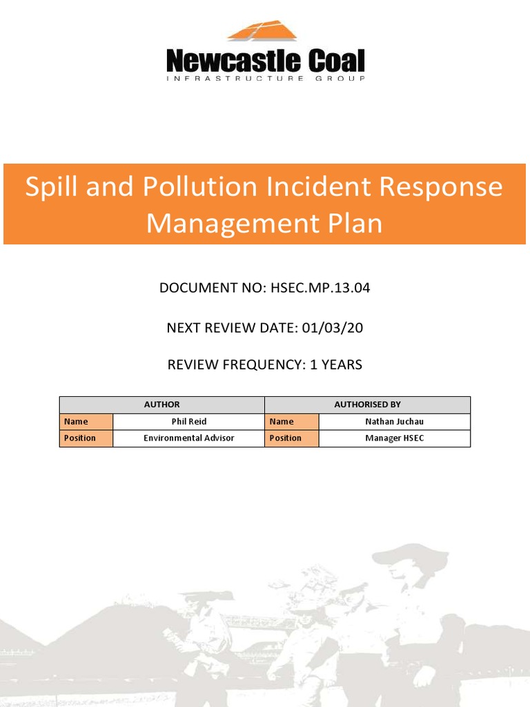 Spill and Pollution Incident Response Management Plan | PDF | Pollution ...