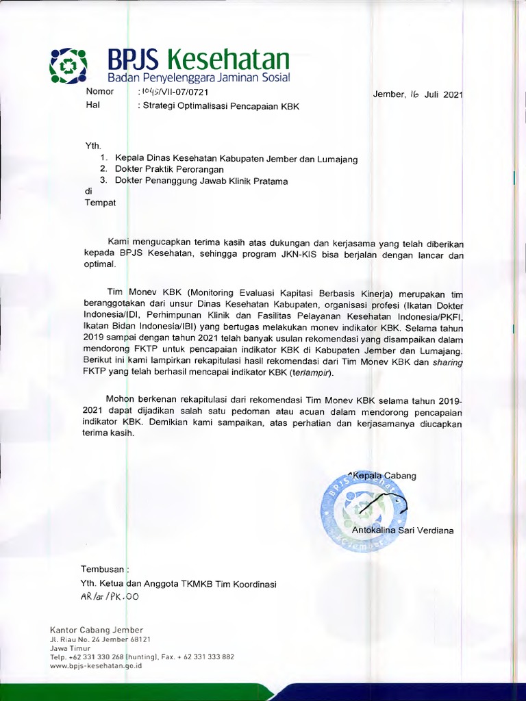 Strategi Pencapaian Indikator KBK BPJS | PDF