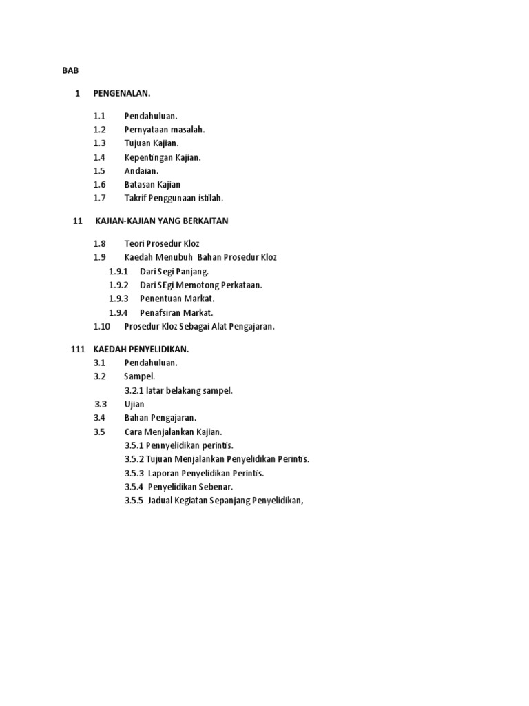 Contoh Isi Kandungan 2 | PDF
