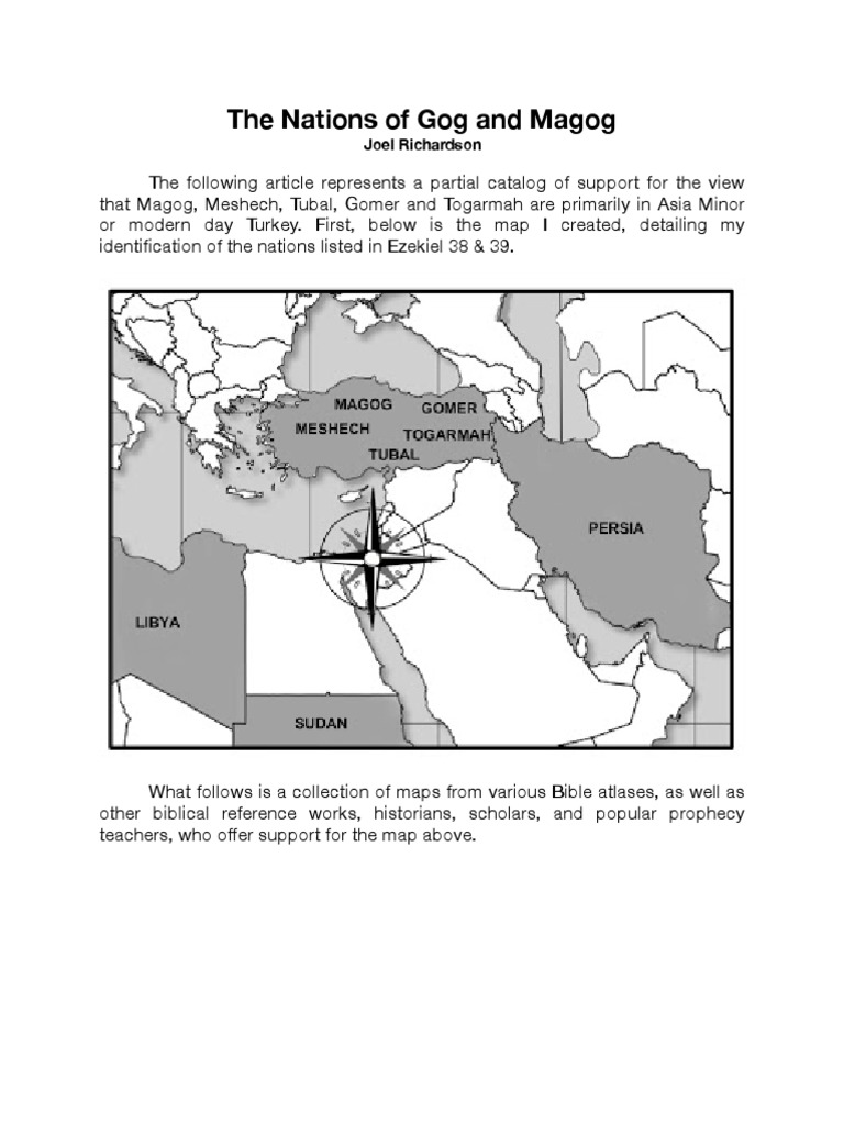 Ez 38:3 Location of Magog Meshech Tubal | PDF