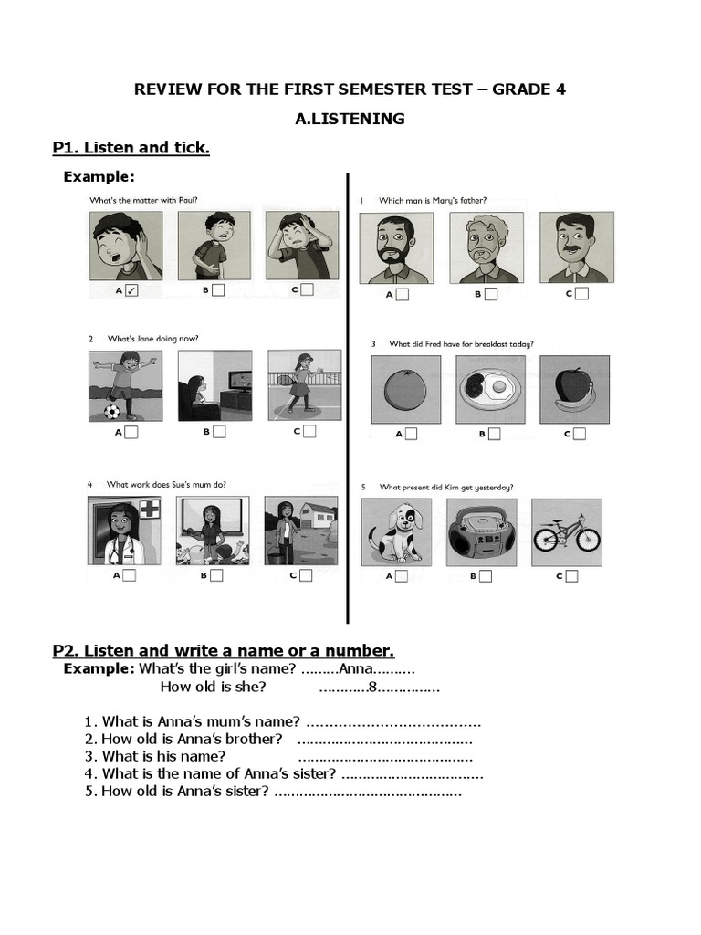 GRADE 4 - Revision | PDF