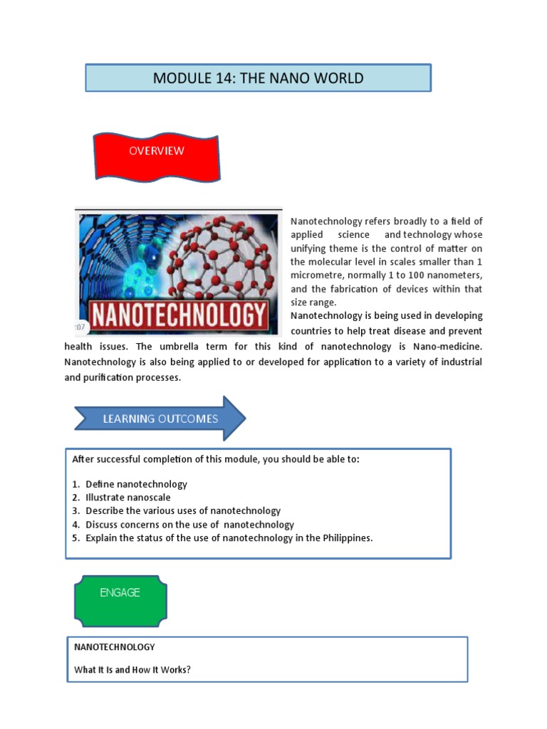 Lesson 14 The Nano World | PDF | Nanotechnology | Microscope