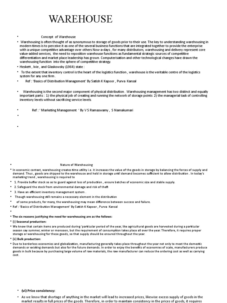 Warehouse Management and Transportation | PDF | Warehouse | Transport