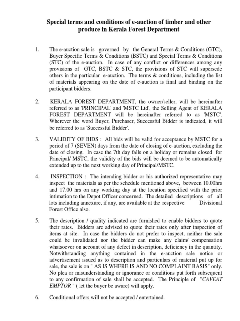 KFD STC Timber | PDF | Auction | Interest