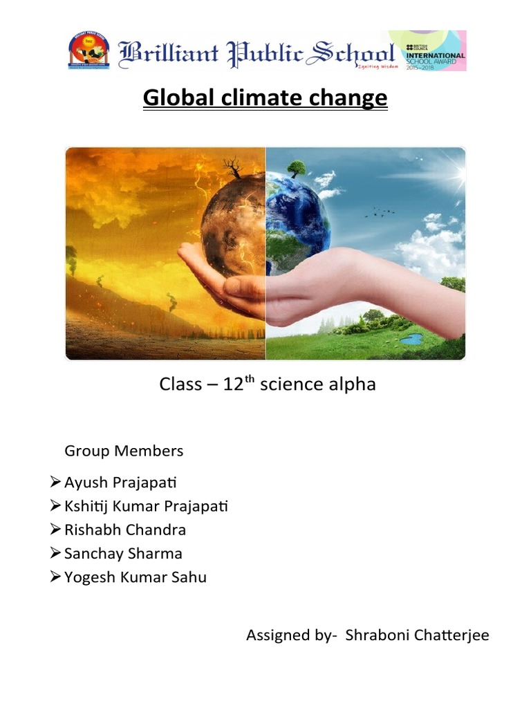 Class 12 Global Warming Project Report | PDF | Climate Change | Energy ...