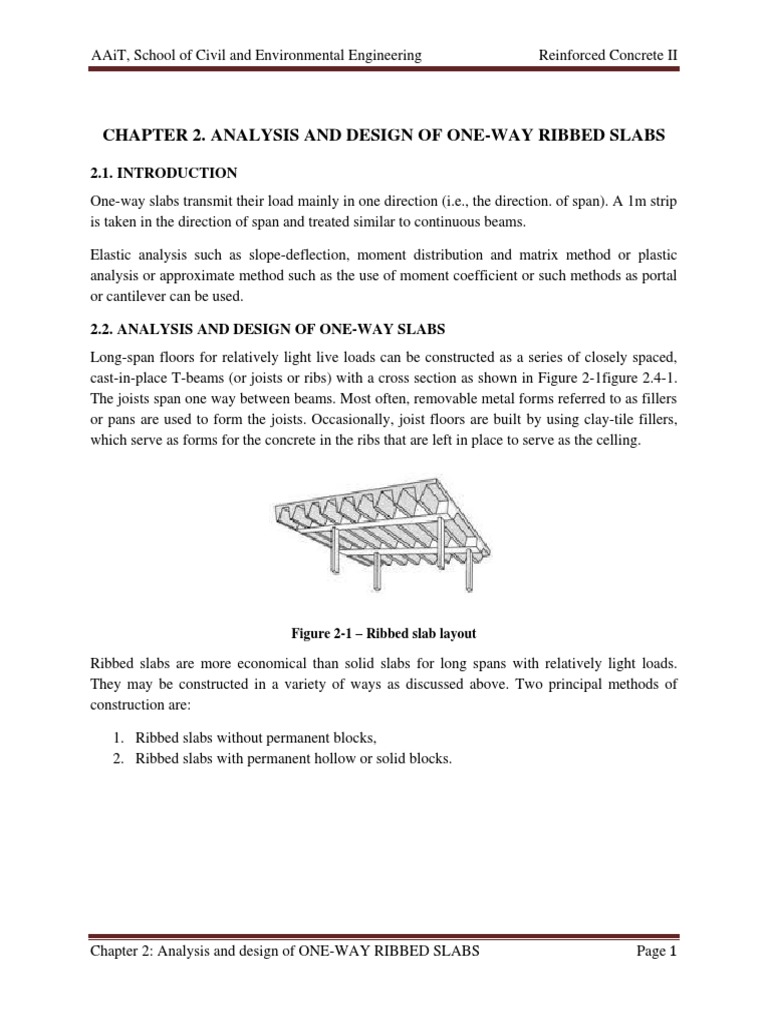 Chapter 2. Analysis and Design of One-Way Ribbed Slabs: Figure 2-1 ...
