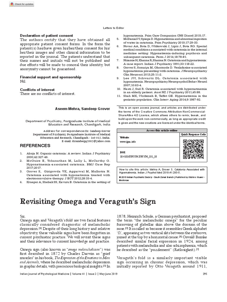 Revisiting Omega and Veraguth's Sign: 'Hfodudwlrqrisdwlhqwfrqvhqw | PDF ...