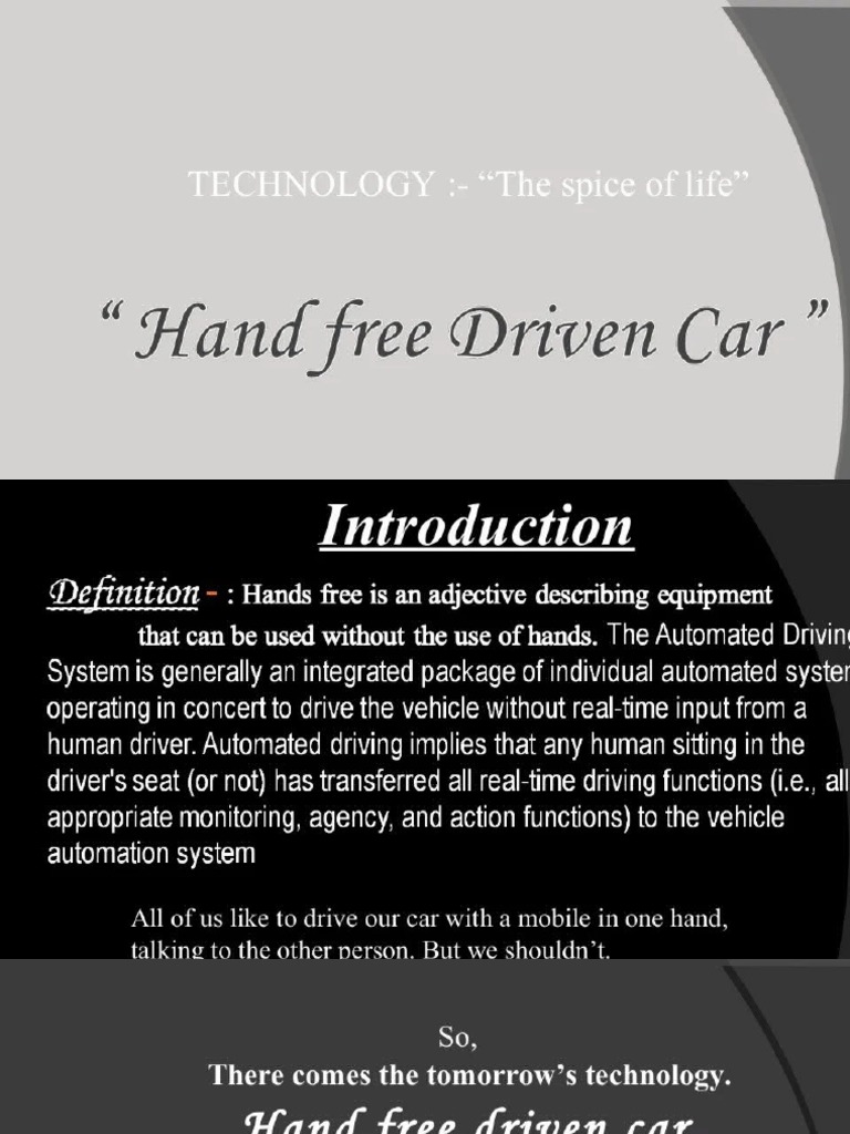 Self Driving Car Pdf