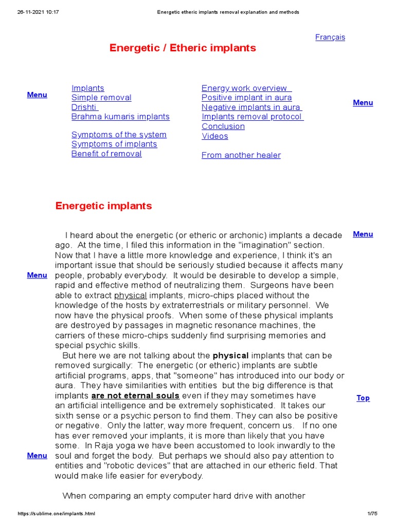 Energetic Etheric Implants Removal Explanation and Methods | PDF | Feeling | Emotions