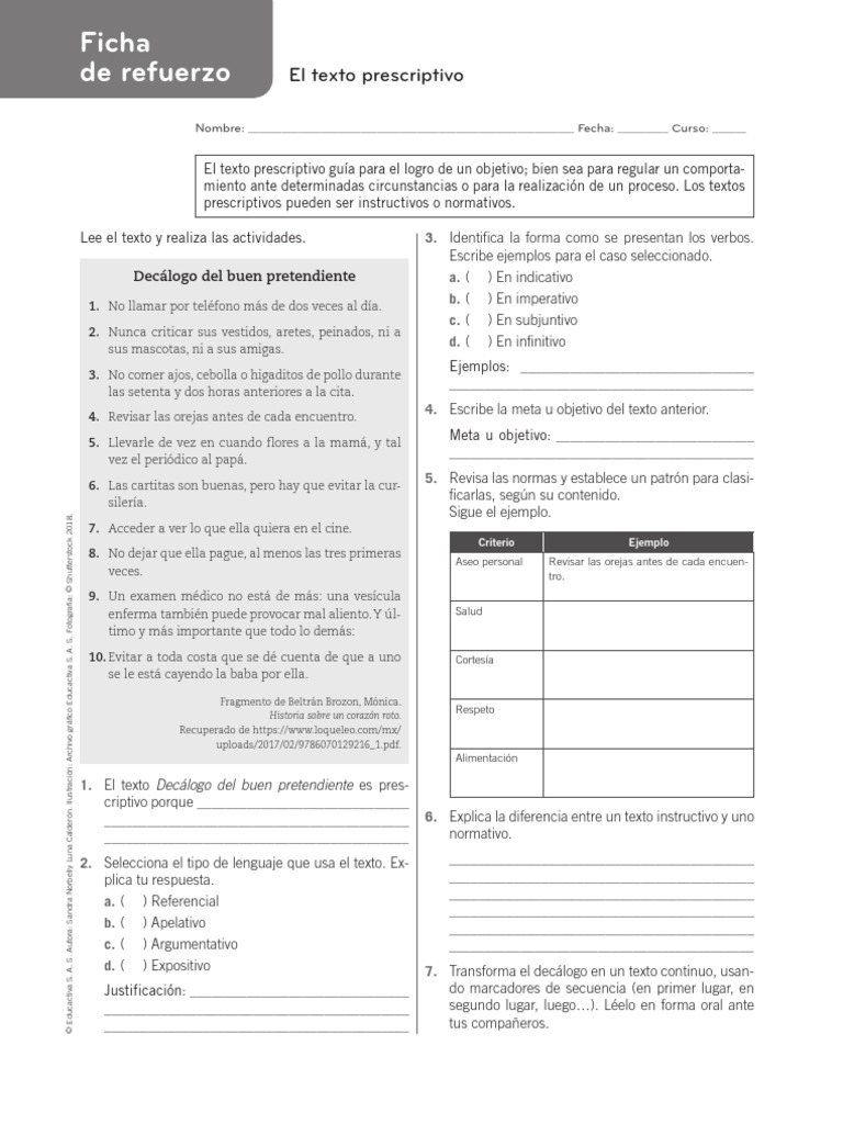 Texto Prescriptivo | PDF