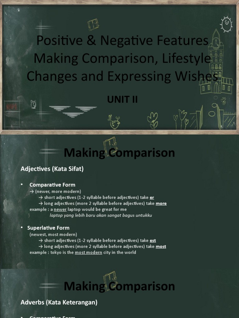 Positive & Negative Features Making Comparison, Lifestyle Changes and ...