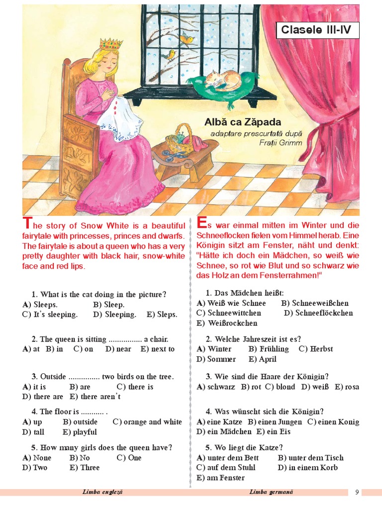 Subiecte Cangurul Lingvist Limba Engleza CL III IV 2012 | PDF