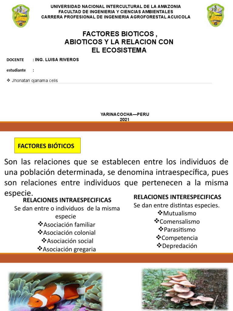 Factor Abiotico y Biótico | PDF | Ecosistema | Suelo
