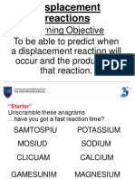 Displacement Reactions and Metal Reactivity | PDF | Magnesium | Zinc
