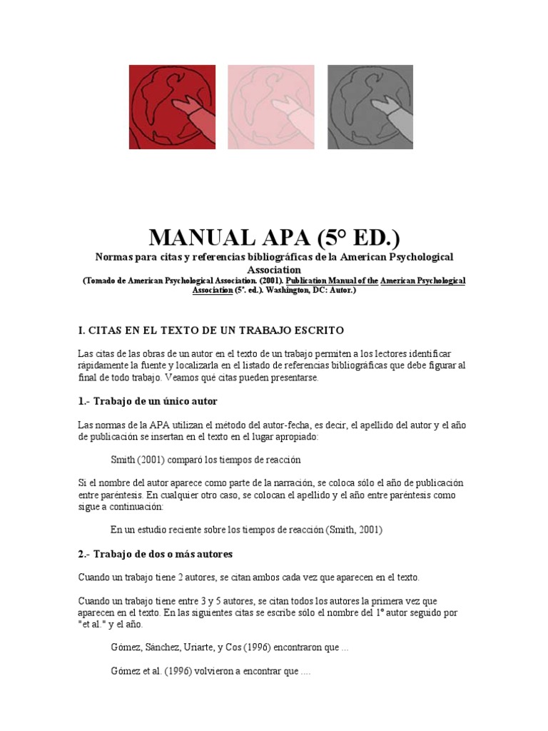 01.3 Manual Apa 5 Ed Citas y Referencias | Programa de computadora ...