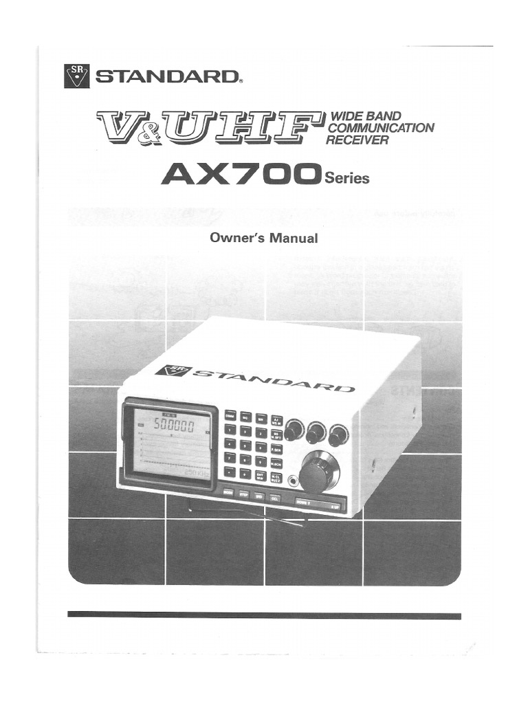 User Manual STANDARD AX 700 | PDF