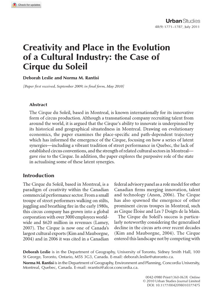 Circo Del Sol | PDF | Quebec | Circus