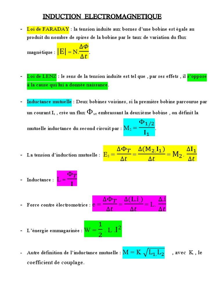 Induction Electromagnetique | PDF | Sciences et mathématiques