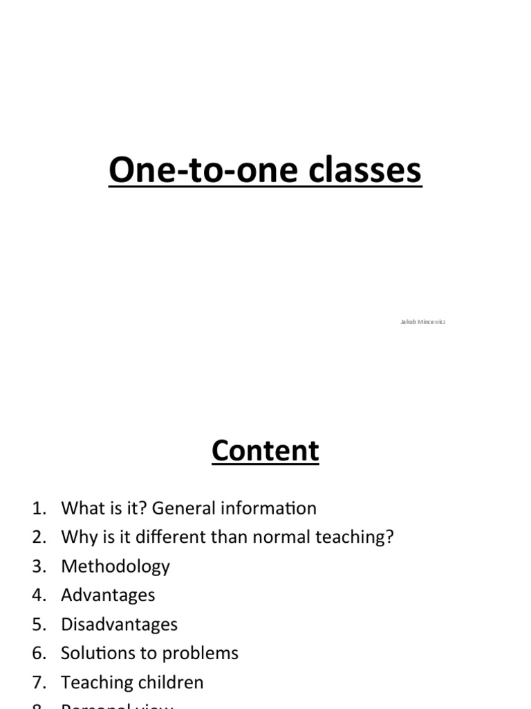 One-to-One Teaching Guide | PDF | Teachers | Mentorship