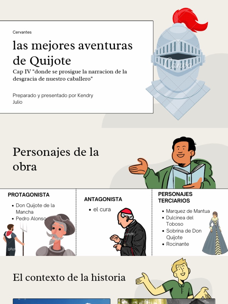 Aventuras y personajes de Don Quijote | PDF