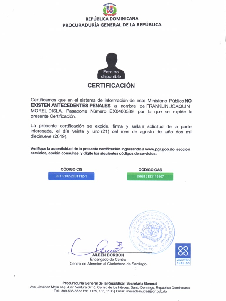 Certificado Buena Conducta | PDF