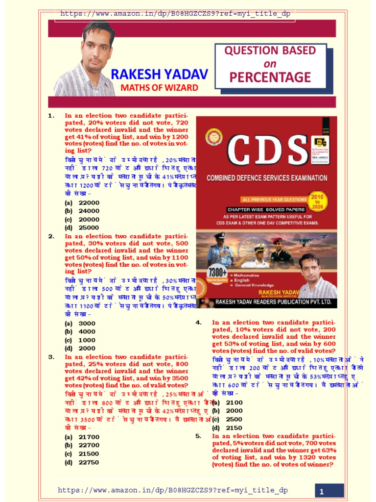Rakesh Yadav: Percentage | PDF | Economies | Public Finance