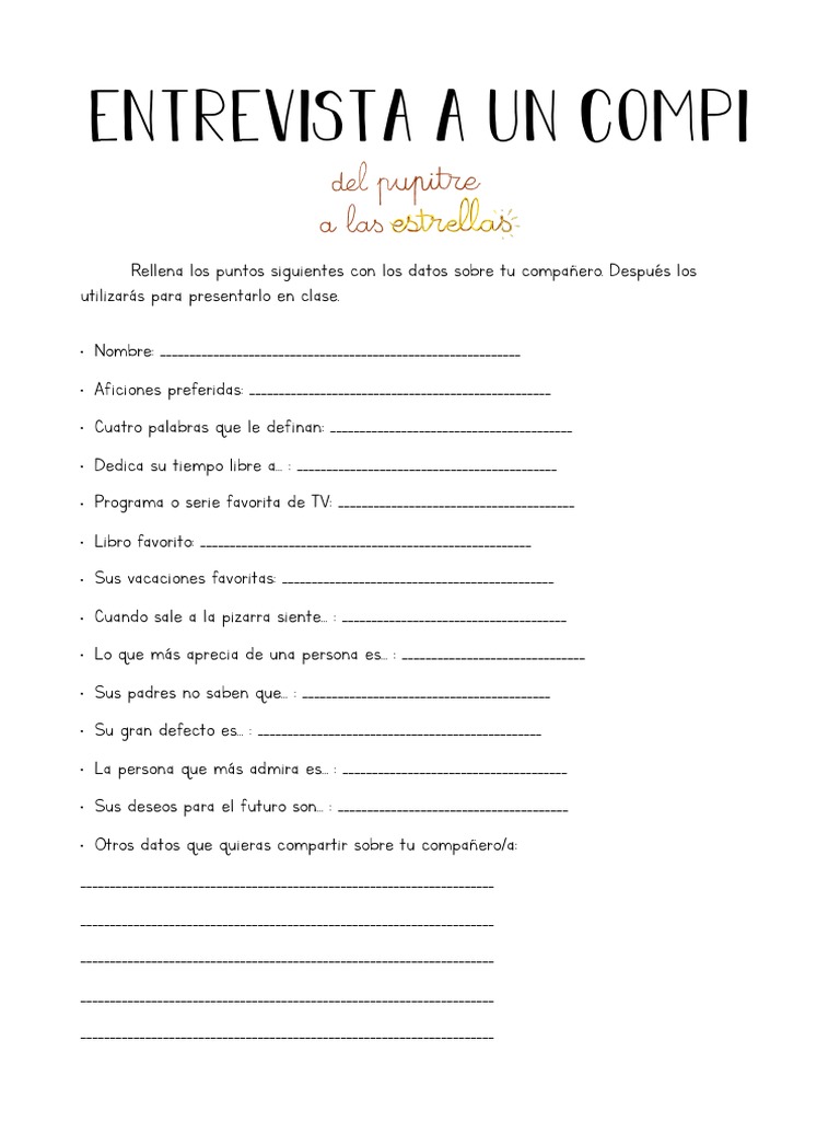 Entrevista A Un Compi | PDF