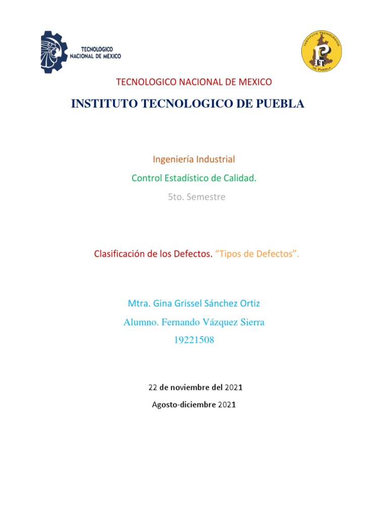 Tipos de Defectos en Productos Industriales | PDF