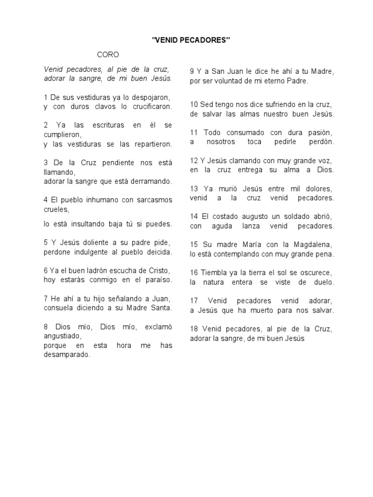 Cantos para Cuaresma | PDF | Cristo (título) | Pecado