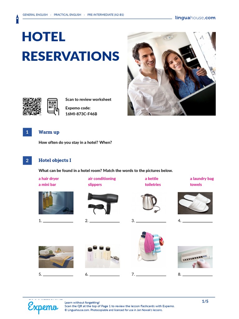 Hotel Reservations British English Student Ver2 | PDF