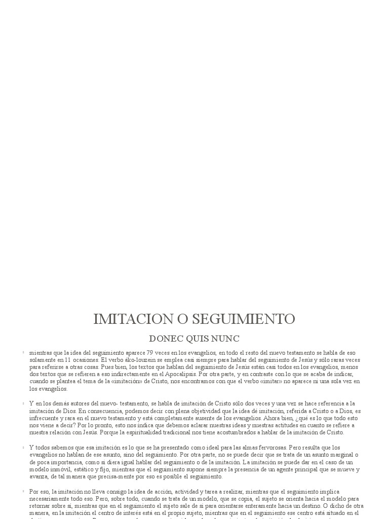 Seguimiento de Jesús en los Evangelios | PDF | Jesús | Iglesia Católica