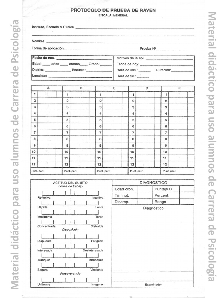Raven, J. C., Court, J. H. y Raven, J. (1993) - Test de Matrices ...