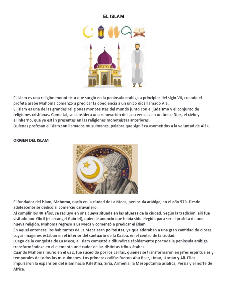 Introducción al Islam y sus Creencias | PDF | Mahoma | Mezquita