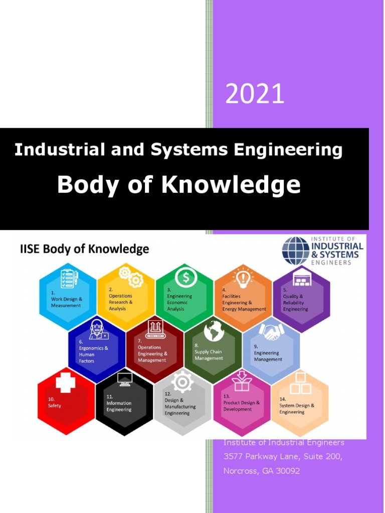 B-2 Industrial and Systems Engineering Body of Knowledge 2021 | PDF ...