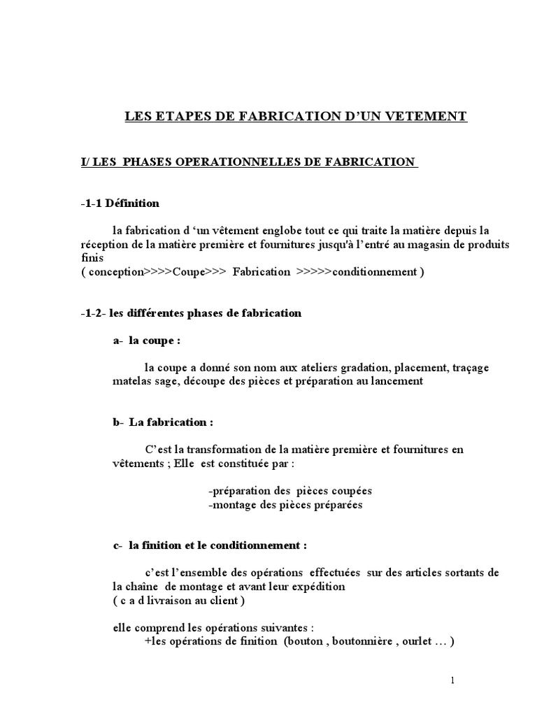 les-etapes-de-fabrication-d-un-vetement-pdf-pourcentage-matelas