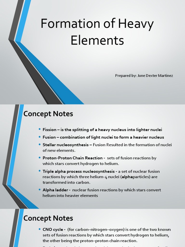 Formation of Heavy Elements | PDF | Nuclear Fusion | Nuclear Reaction