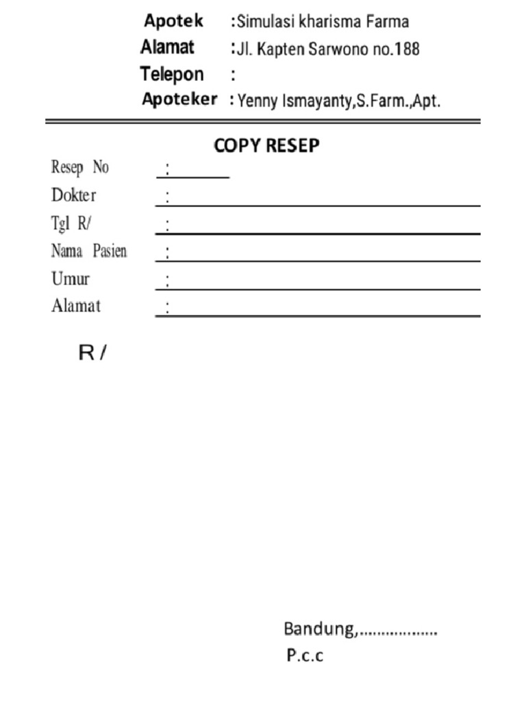 Contoh Copy Resep | PDF