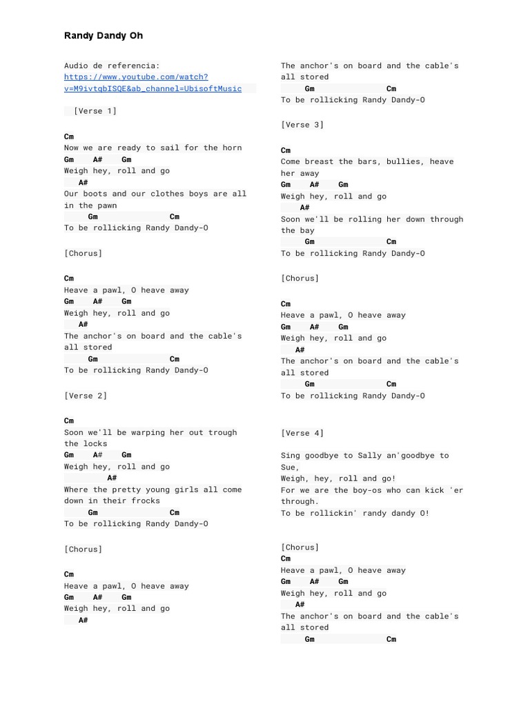 5 Randy Dandy Oh | PDF | Musical Forms | Songs