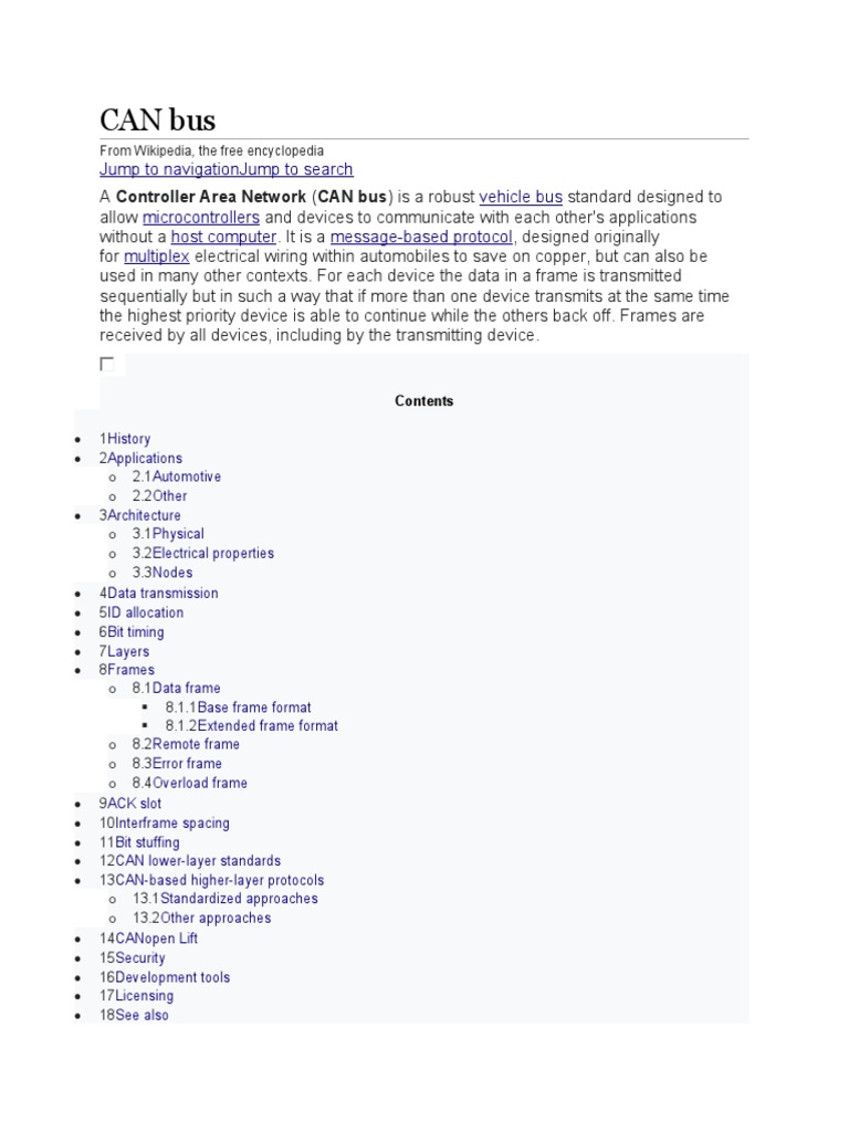 Exploring the Robust and Widely-Used Controller Area Network (CAN) Bus ...