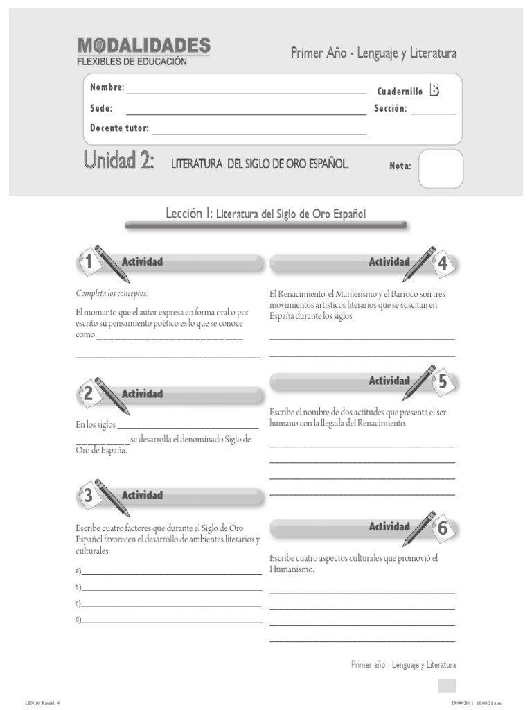 Actividades de Lenguaje Primer Año | PDF | Lingüística