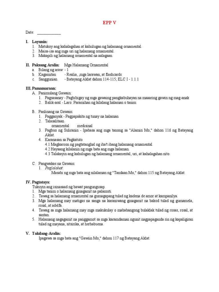 LP 5 2-Grading Epp 5 | PDF